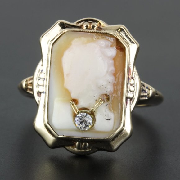 Vintage Ring, Victorian Ring, Cameo Ring, | Jewelry | Authentic 84s ...
